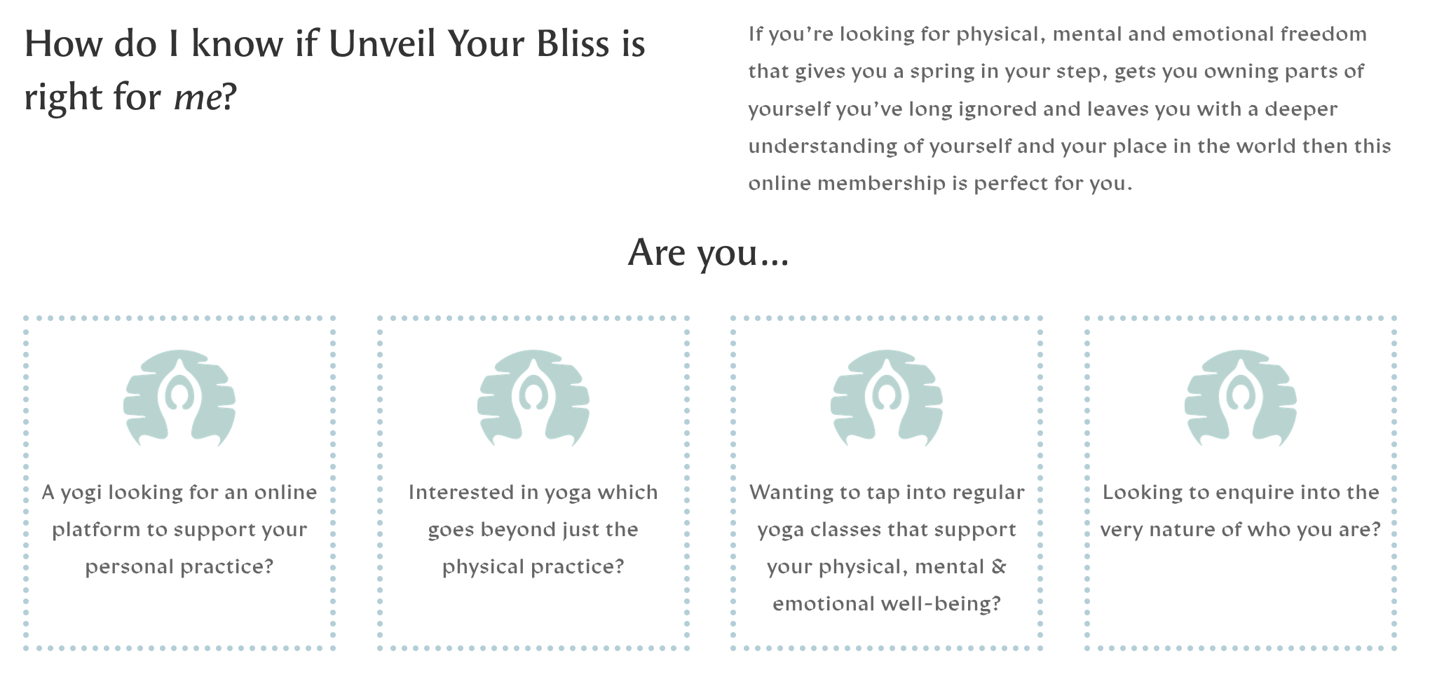 UNVEIL YOUR BLISS — Lisa Powell Yoga